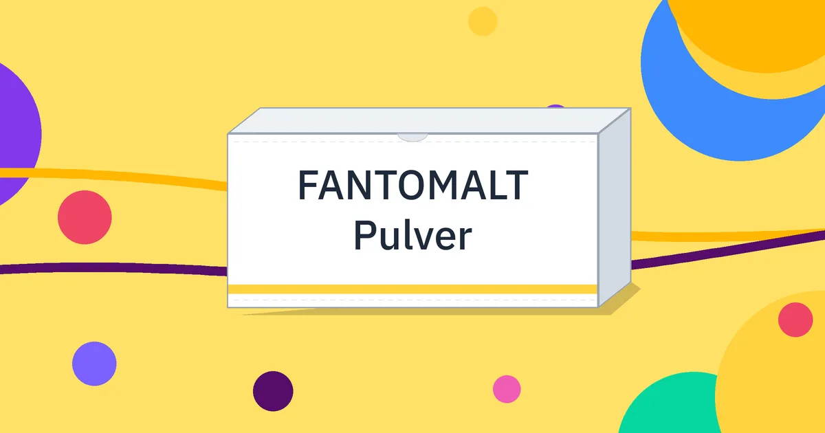 Symbolbild: Packung mit der Aufschrift FANTOMALT Pulver (PZN 09392970) – Verfügbarkeit und Bezug in Apotheken in Frankfurt am Main