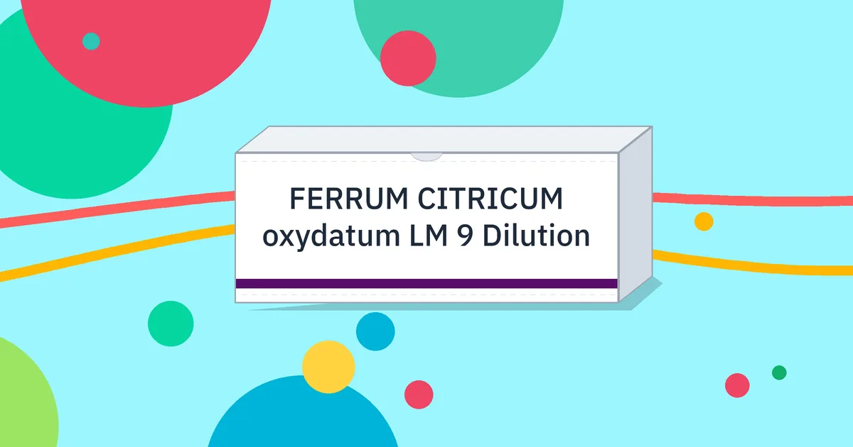 Symbolbild: Packung mit der Aufschrift FERRUM CITRICUM oxydatum LM 9 Dilution (PZN 12848422) – Verfügbarkeit und Bezug in Apotheken in Frankfurt am Main