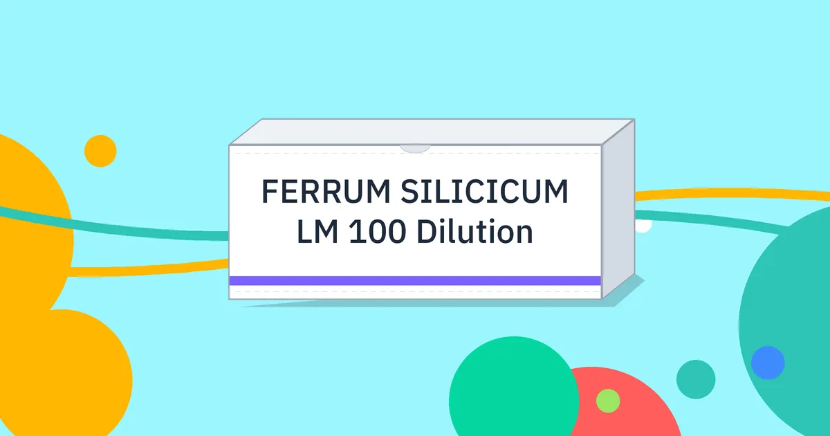 Symbolbild: Packung mit der Aufschrift FERRUM SILICICUM LM 100 Dilution (PZN 12853340) – Verfügbarkeit und Bezug in Apotheken in Frankfurt am Main