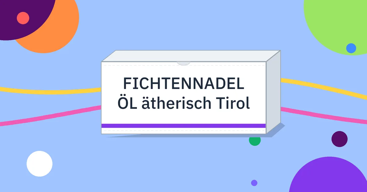 Symbolbild: Packung mit der Aufschrift FICHTENNADEL ÖL ätherisch Tirol (PZN 17157289) – Verfügbarkeit und Bezug in Apotheken in Frankfurt am Main