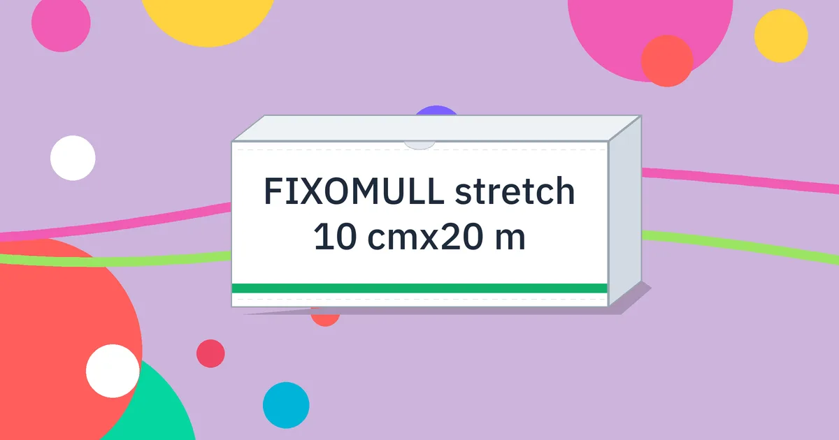 Symbolbild: Packung mit der Aufschrift FIXOMULL stretch 10 cmx20 m (PZN 16511895) – Verfügbarkeit und Bezug in Apotheken in Frankfurt am Main