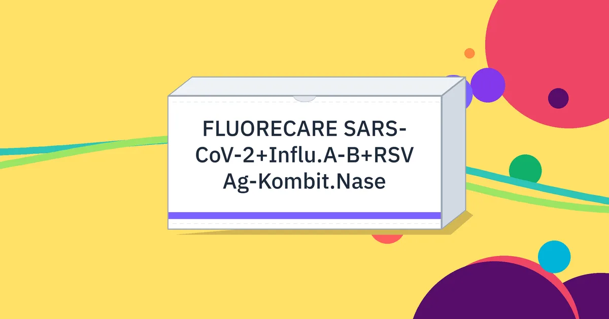 Symbolbild: Packung mit der Aufschrift FLUORECARE SARS-CoV-2+Influ.A-B+RSV Ag-Kombit.Nase (PZN 18453541) – Verfügbarkeit und Bezug in Apotheken in Frankfurt am Main