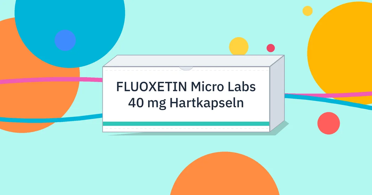 Symbolbild: Packung mit der Aufschrift FLUOXETIN Micro Labs 40 mg Hartkapseln (PZN 18354566) – Verfügbarkeit und Bezug in Apotheken in Frankfurt am Main