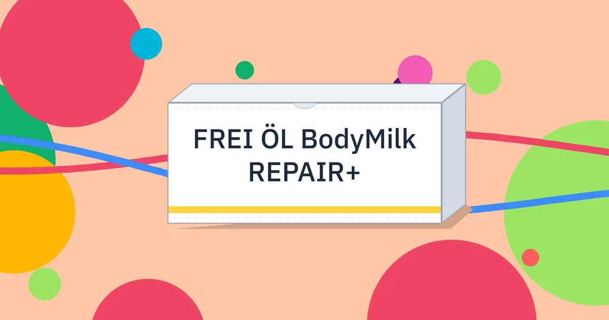 Symbolbild: Packung mit der Aufschrift FREI ÖL BodyMilk REPAIR+ (PZN 14240937) – Verfügbarkeit und Bezug in Apotheken in Frankfurt am Main