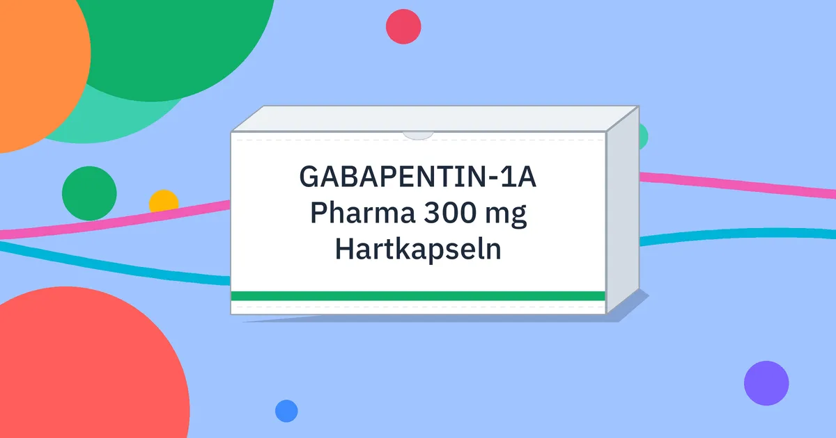 Symbolbild: Packung mit der Aufschrift GABAPENTIN-1A Pharma 300 mg Hartkapseln (PZN 04170673) – Verfügbarkeit und Bezug in Apotheken in Frankfurt am Main
