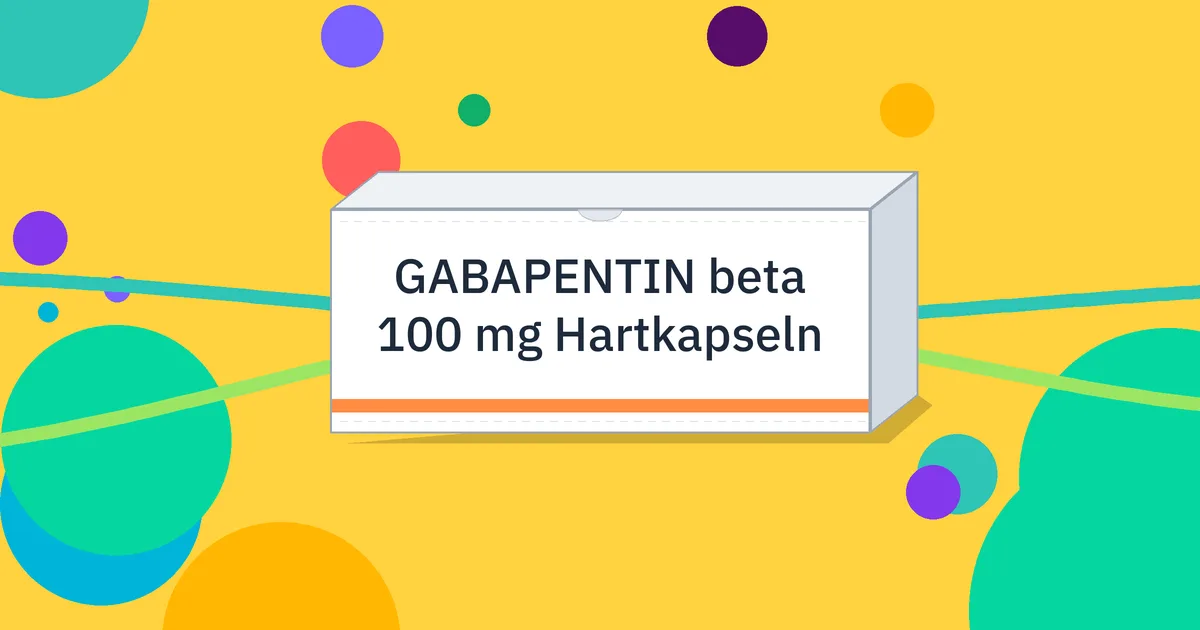 Symbolbild: Packung mit der Aufschrift GABAPENTIN beta 100 mg Hartkapseln (PZN 03453417) – Verfügbarkeit und Bezug in Apotheken in Frankfurt am Main