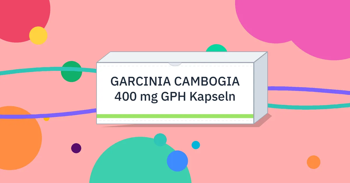 Symbolbild: Packung mit der Aufschrift GARCINIA CAMBOGIA 400 mg GPH Kapseln (PZN 03373380) – Verfügbarkeit und Bezug in Apotheken in Frankfurt am Main