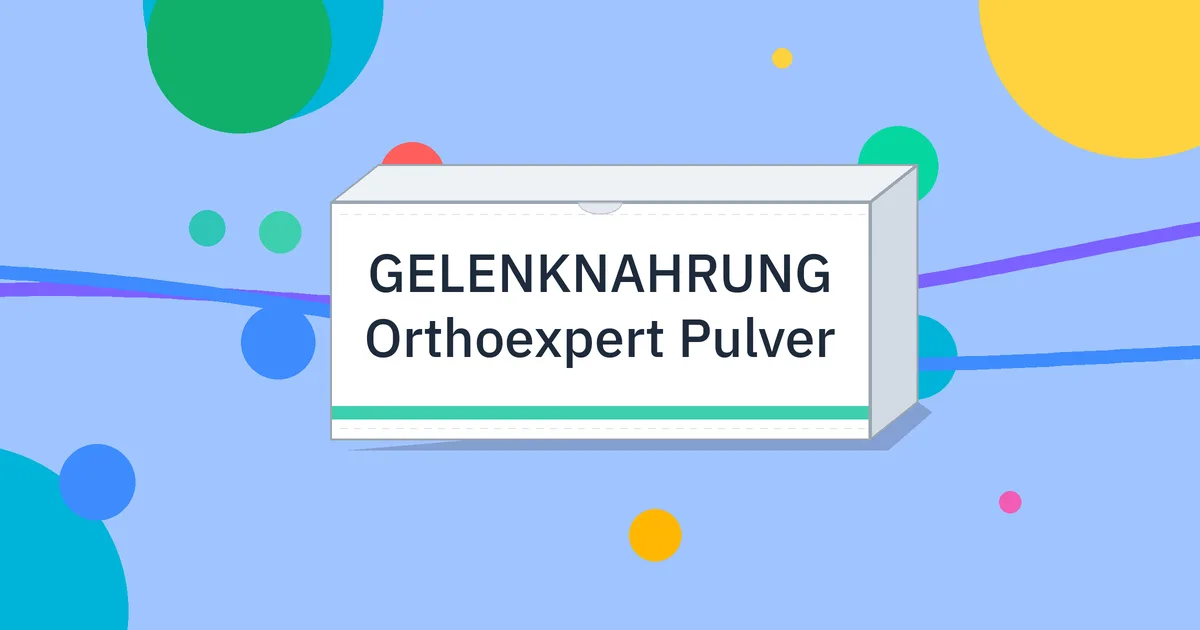 Symbolbild: Packung mit der Aufschrift GELENKNAHRUNG Orthoexpert Pulver (PZN 07414868) – Verfügbarkeit und Bezug in Apotheken in Frankfurt am Main