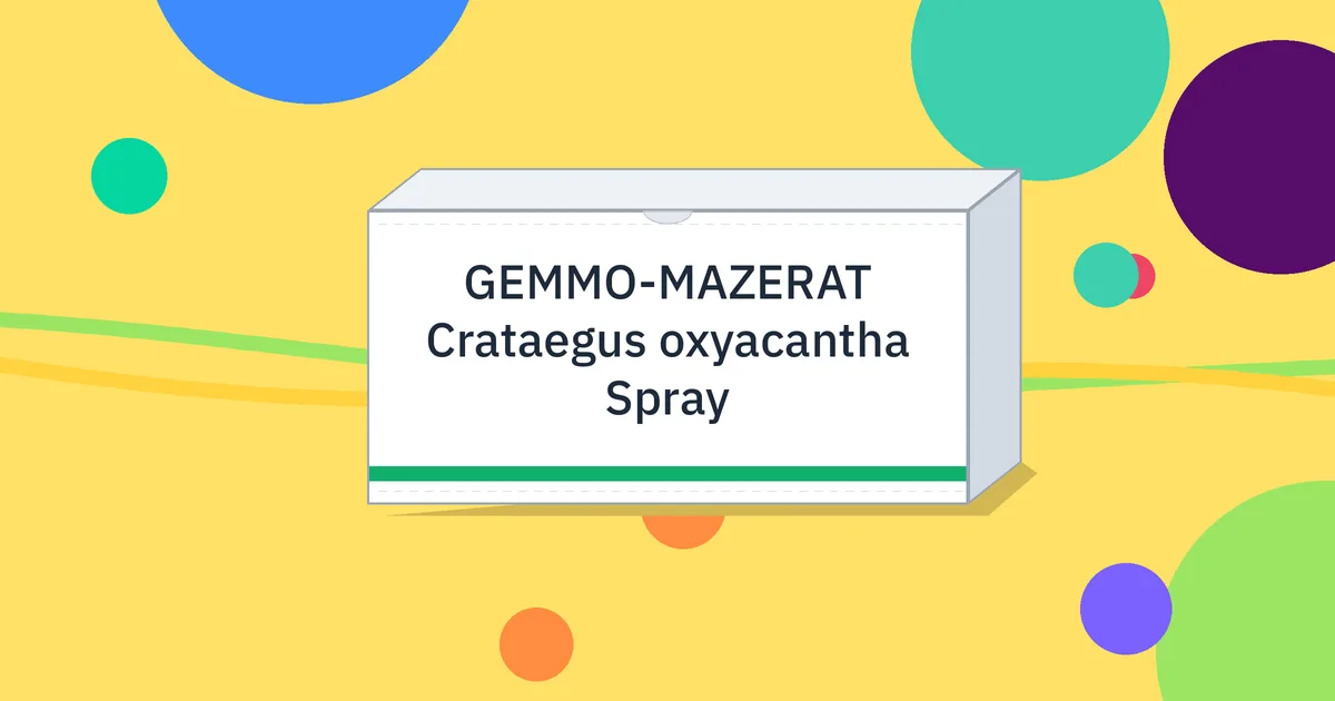 Symbolbild: Packung mit der Aufschrift GEMMO-MAZERAT Crataegus oxyacantha Spray (PZN 17870165) – Verfügbarkeit und Bezug in Apotheken in Frankfurt am Main
