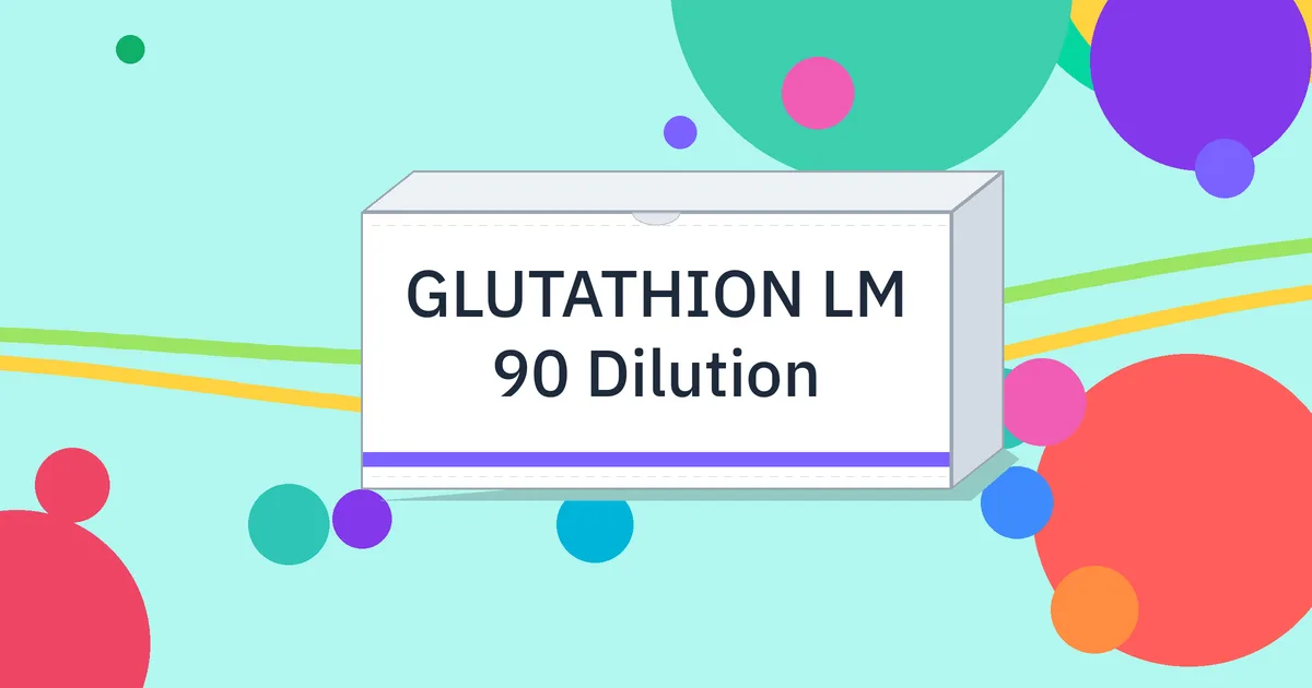 Symbolbild: Packung mit der Aufschrift GLUTATHION LM 90 Dilution (PZN 12880153) – Verfügbarkeit und Bezug in Apotheken in Frankfurt am Main