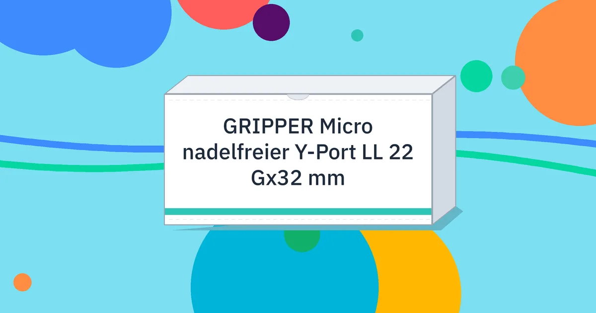 Symbolbild: Packung mit der Aufschrift GRIPPER Micro nadelfreier Y-Port LL 22 Gx32 mm (PZN 16747451) – Verfügbarkeit und Bezug in Apotheken in Frankfurt am Main