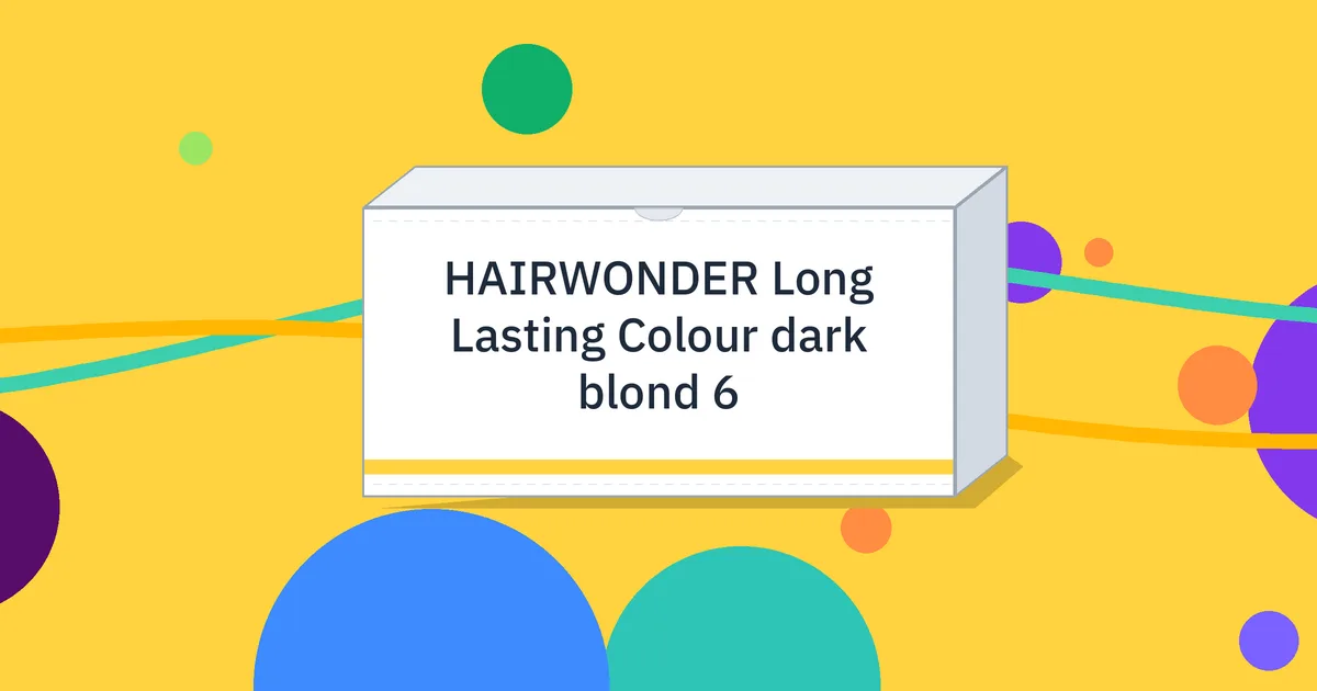 Symbolbild: Packung mit der Aufschrift HAIRWONDER Long Lasting Colour dark blond 6 (PZN 20630513) – Verfügbarkeit und Bezug in Apotheken in Frankfurt am Main