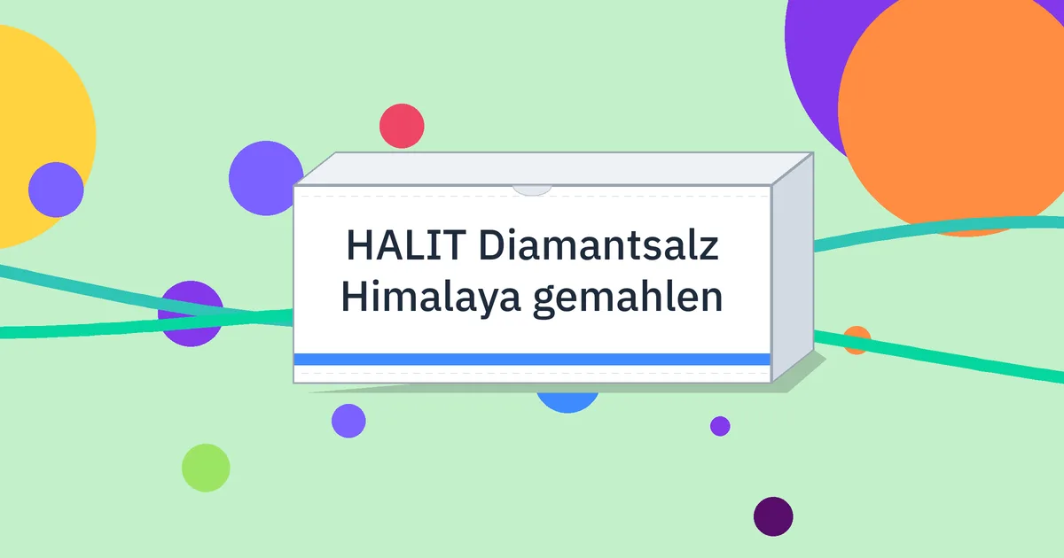 Symbolbild: Packung mit der Aufschrift HALIT Diamantsalz Himalaya gemahlen (PZN 05355156) – Verfügbarkeit und Bezug in Apotheken in Frankfurt am Main