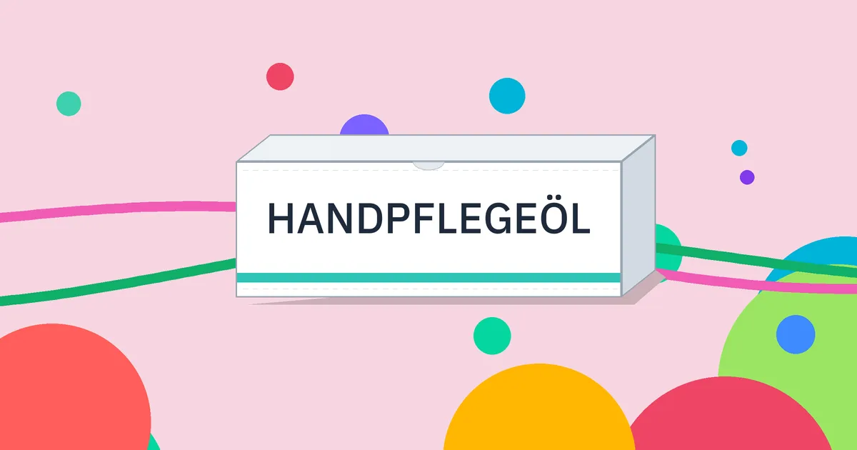 Symbolbild: Packung mit der Aufschrift HANDPFLEGEÖL (PZN 17951053) – Verfügbarkeit und Bezug in Apotheken in Frankfurt am Main