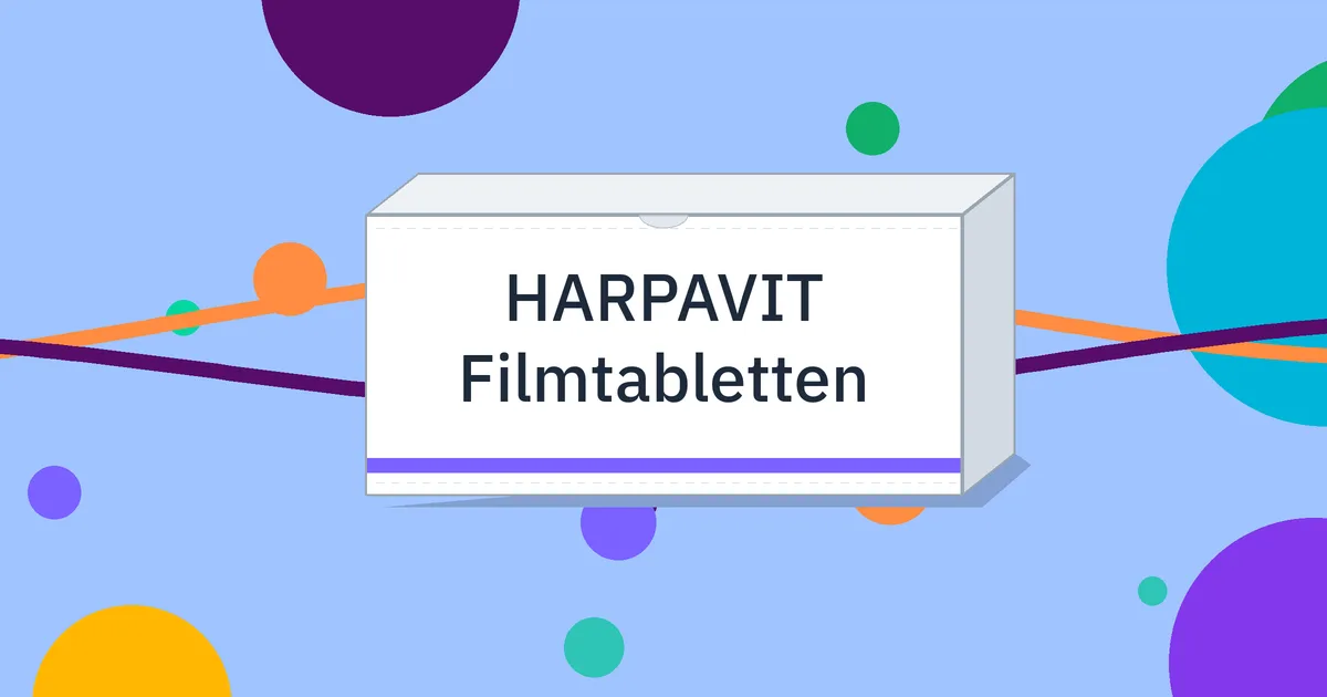 Symbolbild: Packung mit der Aufschrift HARPAVIT Filmtabletten (PZN 09385208) – Verfügbarkeit und Bezug in Apotheken in Frankfurt am Main
