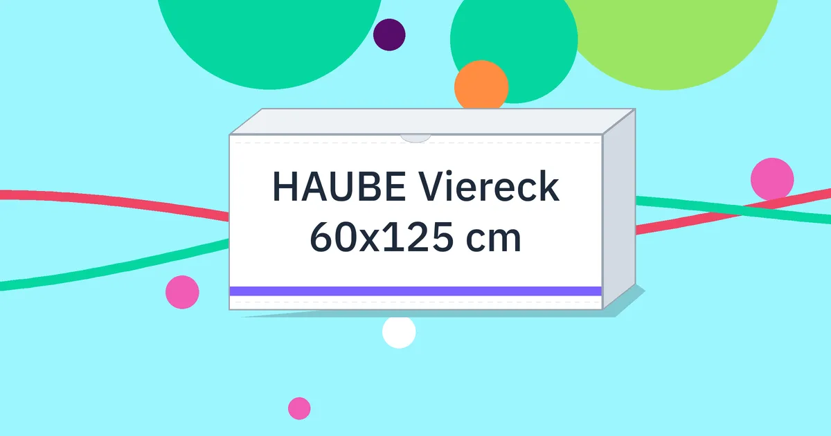 Symbolbild: Packung mit der Aufschrift HAUBE Viereck 60x125 cm (PZN 07600335) – Verfügbarkeit und Bezug in Apotheken in Frankfurt am Main