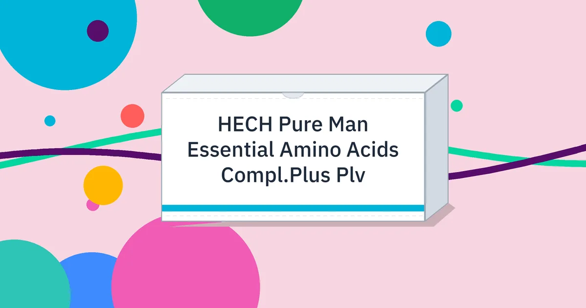 Symbolbild: Packung mit der Aufschrift HECH Pure Man Essential Amino Acids Compl.Plus Plv (PZN 13836332) – Verfügbarkeit und Bezug in Apotheken in Frankfurt am Main