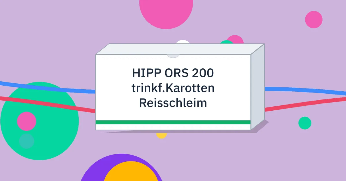 Symbolbild: Packung mit der Aufschrift HIPP ORS 200 trinkf.Karotten Reisschleim (PZN 07508641) – Verfügbarkeit und Bezug in Apotheken in Frankfurt am Main