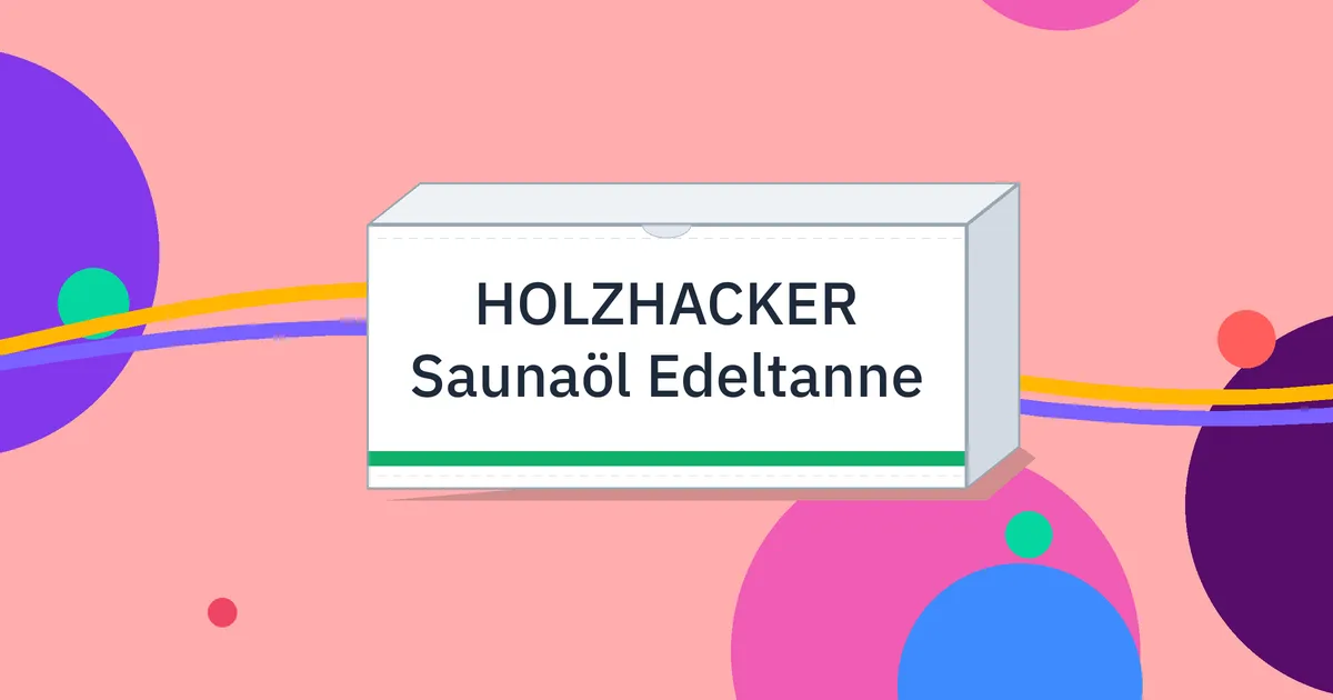 Symbolbild: Packung mit der Aufschrift HOLZHACKER Saunaöl Edeltanne (PZN 20892905) – Verfügbarkeit und Bezug in Apotheken in Frankfurt am Main