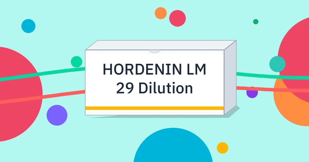 Symbolbild: Packung mit der Aufschrift HORDENIN LM 29 Dilution (PZN 13555550) – Verfügbarkeit und Bezug in Apotheken in Frankfurt am Main