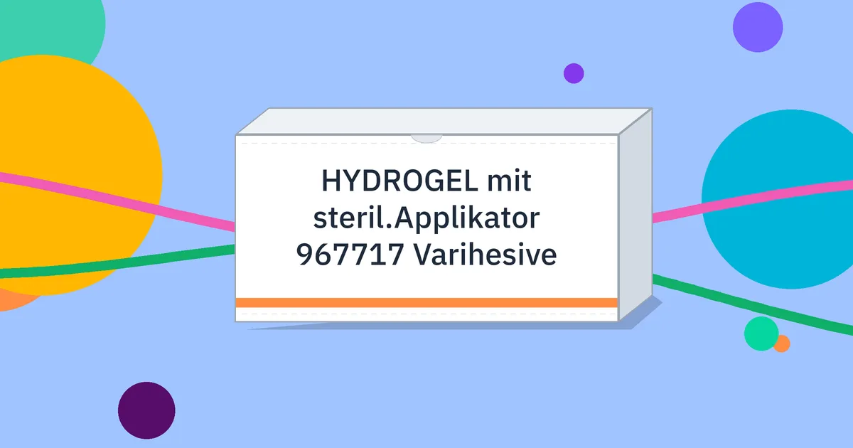 Symbolbild: Packung mit der Aufschrift HYDROGEL mit steril.Applikator 967717 Varihesive (PZN 09335570) – Verfügbarkeit und Bezug in Apotheken in Frankfurt am Main