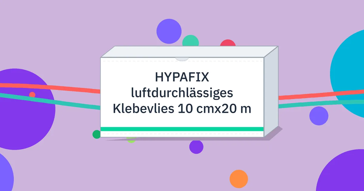 Symbolbild: Packung mit der Aufschrift HYPAFIX luftdurchlässiges Klebevlies 10 cmx20 m (PZN 18889801) – Verfügbarkeit und Bezug in Apotheken in Frankfurt am Main