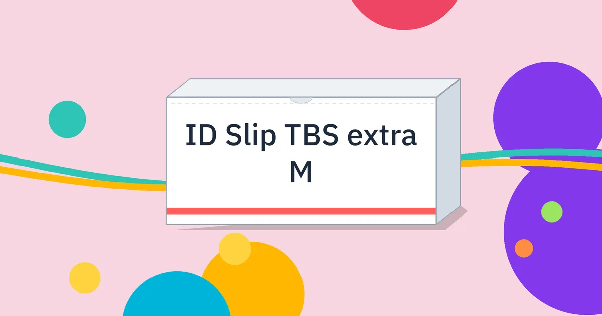 Symbolbild: Packung mit der Aufschrift ID Slip TBS extra M (PZN 16626486) – Verfügbarkeit und Bezug in Apotheken in Frankfurt am Main