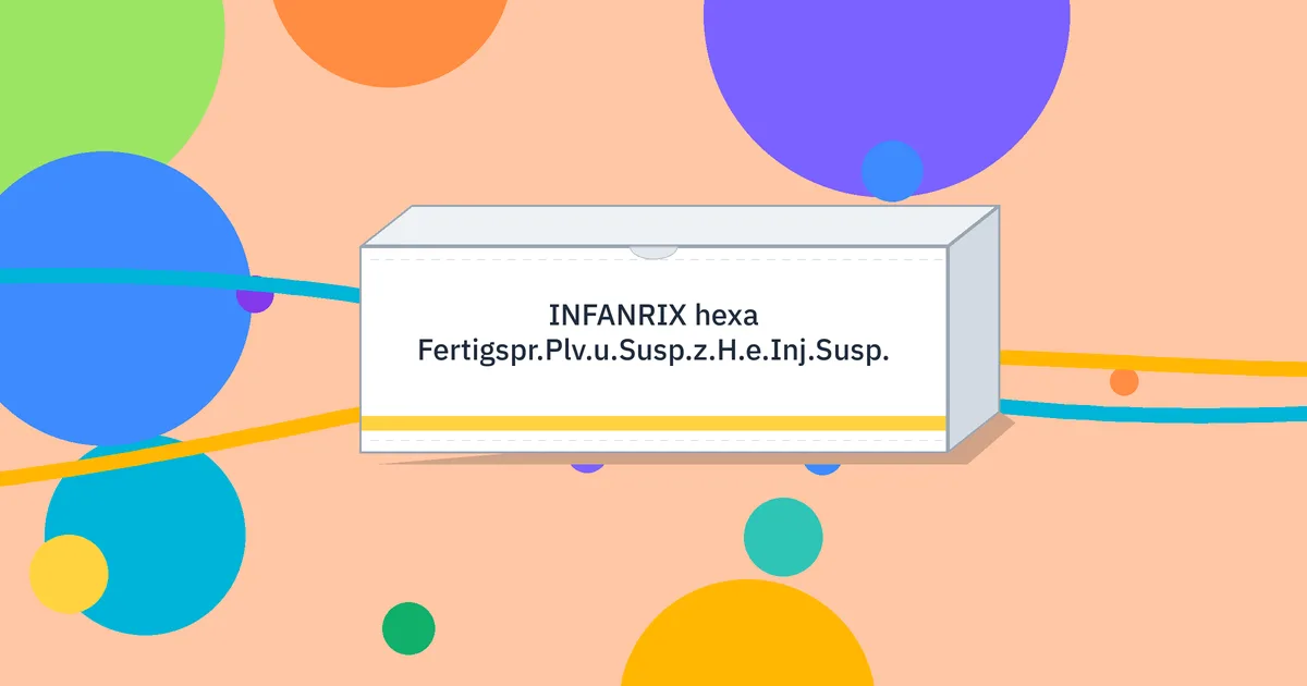 Symbolbild: Packung mit der Aufschrift INFANRIX hexa Fertigspr.Plv.u.Susp.z.H.e.Inj.Susp. (PZN 18498609) – Verfügbarkeit und Bezug in Apotheken in Frankfurt am Main