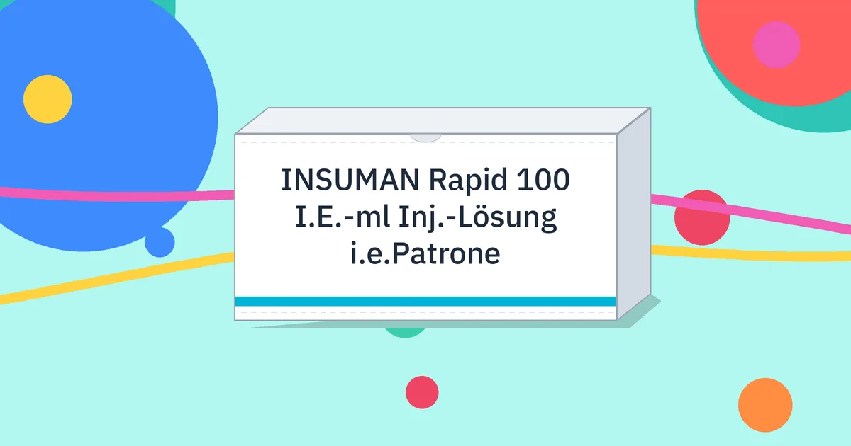 Symbolbild: Packung mit der Aufschrift INSUMAN Rapid 100 I.E.-ml Inj.-Lösung i.e.Patrone (PZN 03088426) – Verfügbarkeit und Bezug in Apotheken in Frankfurt am Main