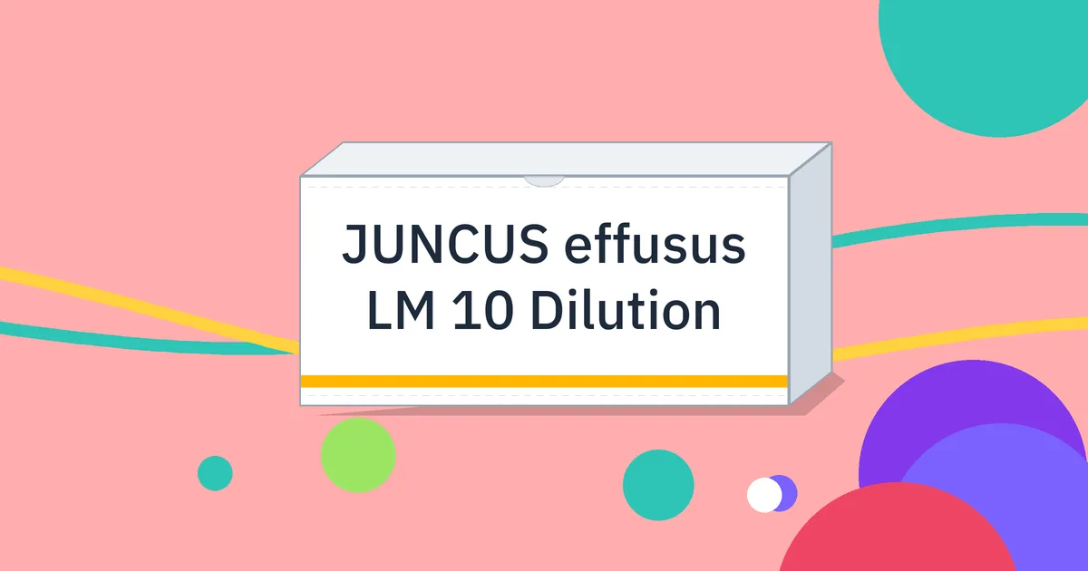 Symbolbild: Packung mit der Aufschrift JUNCUS effusus LM 10 Dilution (PZN 13564135) – Verfügbarkeit und Bezug in Apotheken in Frankfurt am Main