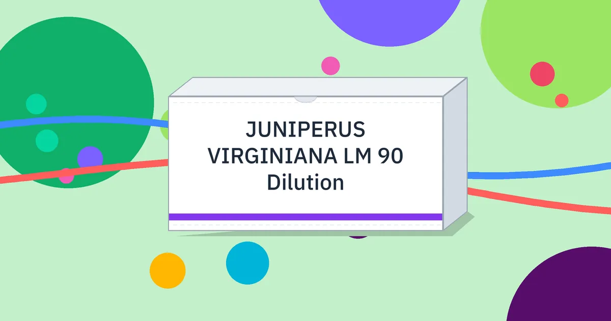 Symbolbild: Packung mit der Aufschrift JUNIPERUS VIRGINIANA LM 90 Dilution (PZN 13565376) – Verfügbarkeit und Bezug in Apotheken in Frankfurt am Main