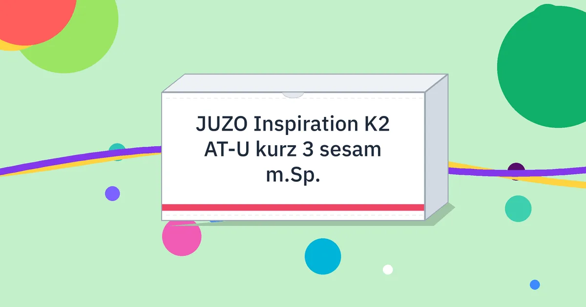 Symbolbild: Packung mit der Aufschrift JUZO Inspiration K2 AT-U kurz 3 sesam m.Sp. (PZN 14929159) – Verfügbarkeit und Bezug in Apotheken in Frankfurt am Main