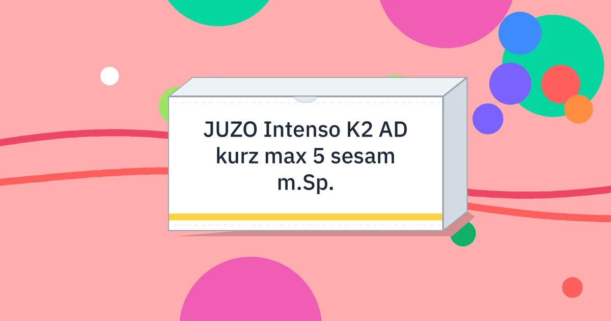 Symbolbild: Packung mit der Aufschrift JUZO Intenso K2 AD kurz max 5 sesam m.Sp. (PZN 18608653) – Verfügbarkeit und Bezug in Apotheken in Frankfurt am Main
