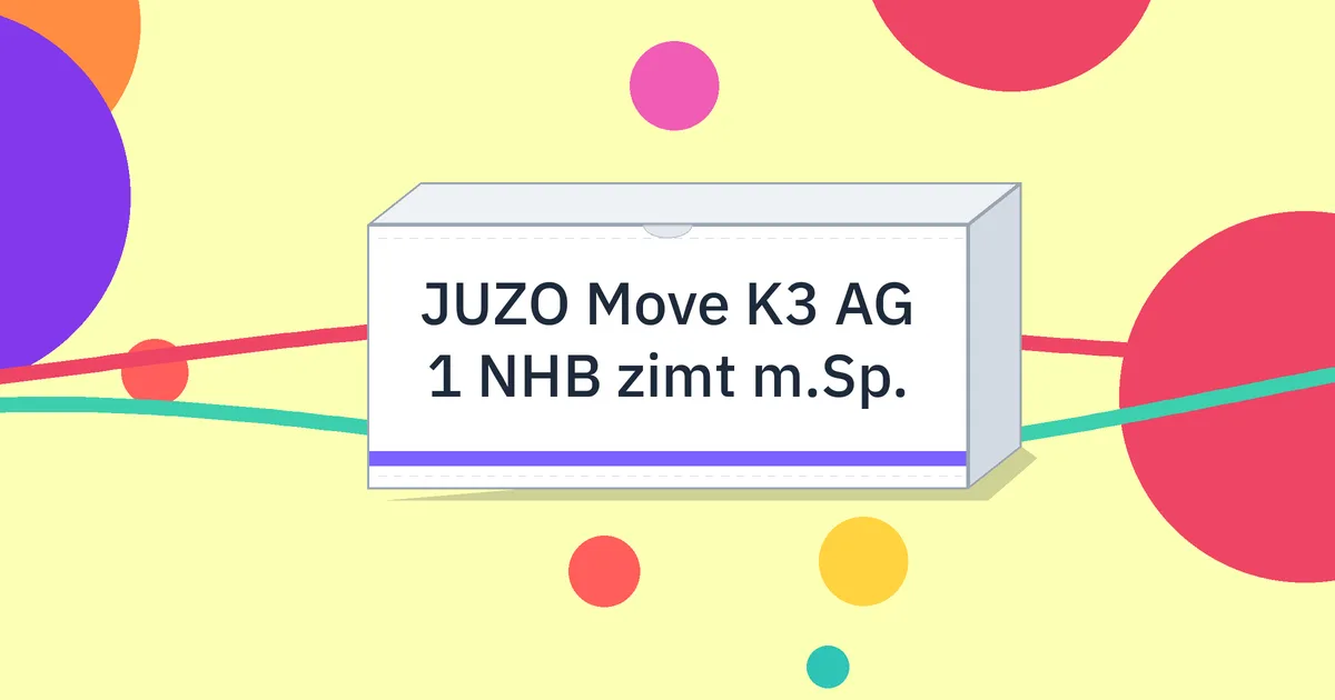 Symbolbild: Packung mit der Aufschrift JUZO Move K3 AG 1 NHB zimt m.Sp. (PZN 18575178) – Verfügbarkeit und Bezug in Apotheken in Frankfurt am Main
