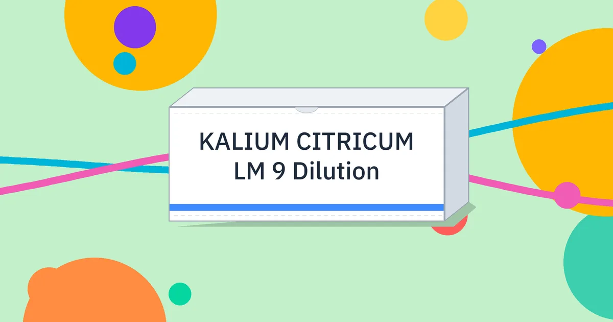 Symbolbild: Packung mit der Aufschrift KALIUM CITRICUM LM 9 Dilution (PZN 12920102) – Verfügbarkeit und Bezug in Apotheken in Frankfurt am Main