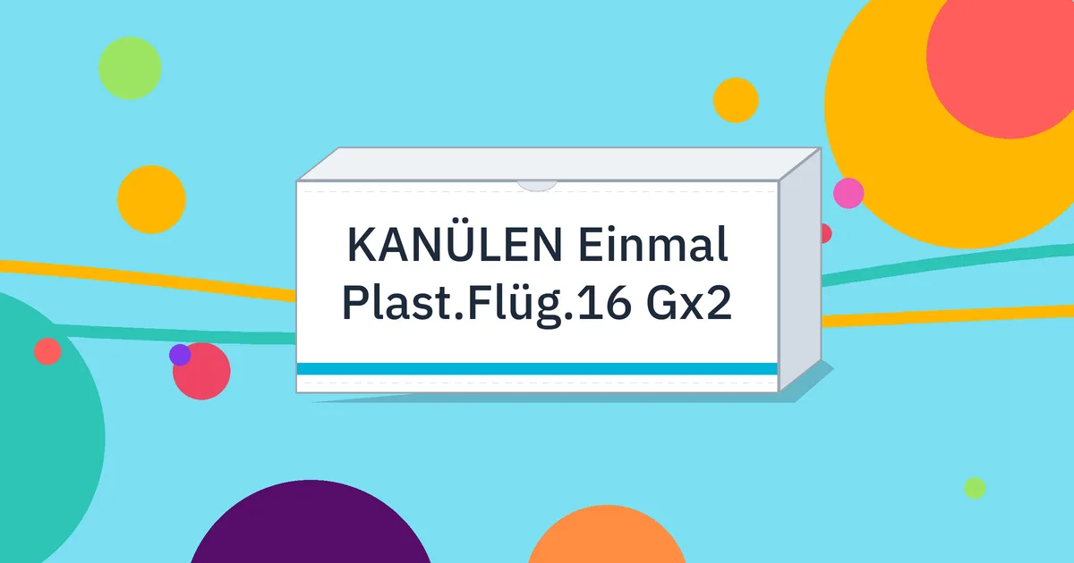 Symbolbild: Packung mit der Aufschrift KANÜLEN Einmal Plast.Flüg.16 Gx2 (PZN 02440915) – Verfügbarkeit und Bezug in Apotheken in Frankfurt am Main
