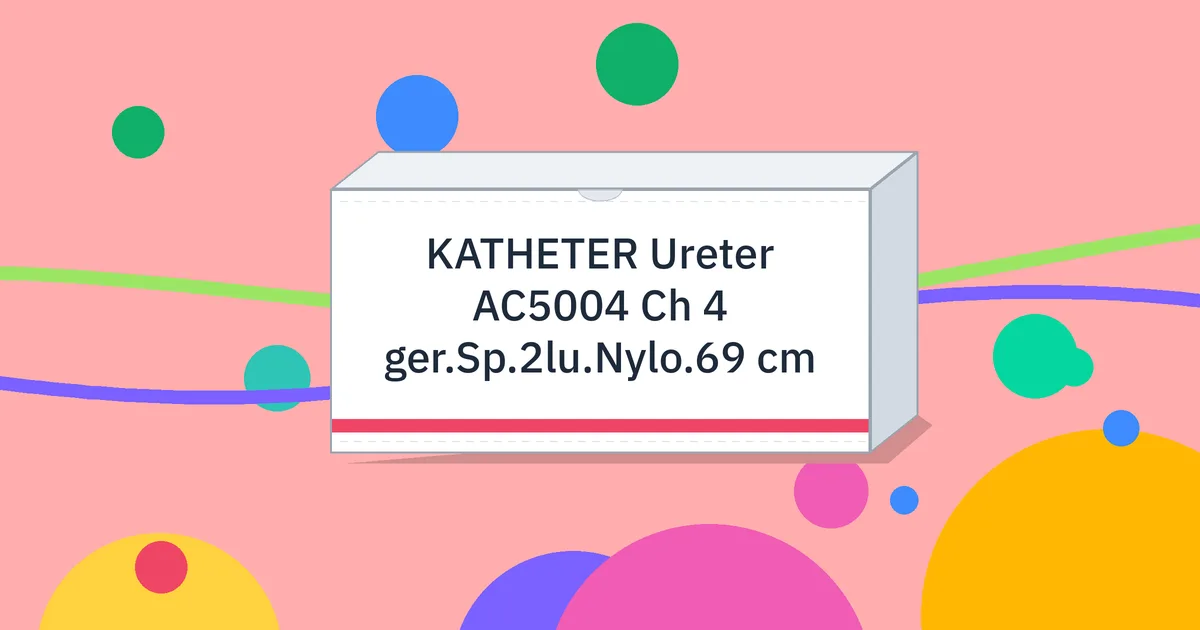 Symbolbild: Packung mit der Aufschrift KATHETER Ureter AC5004 Ch 4 ger.Sp.2lu.Nylo.69 cm (PZN 00153790) – Verfügbarkeit und Bezug in Apotheken in Frankfurt am Main