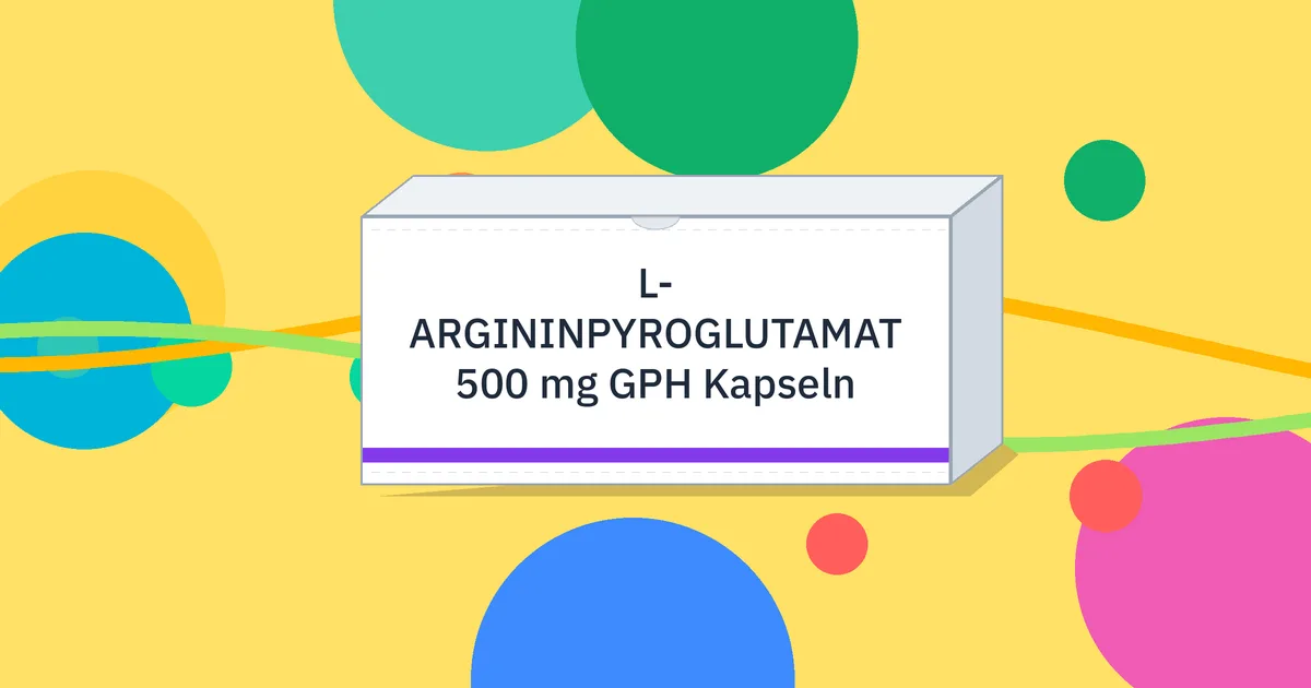 Symbolbild: Packung mit der Aufschrift L-ARGININPYROGLUTAMAT 500 mg GPH Kapseln (PZN 09918432) – Verfügbarkeit und Bezug in Apotheken in Frankfurt am Main
