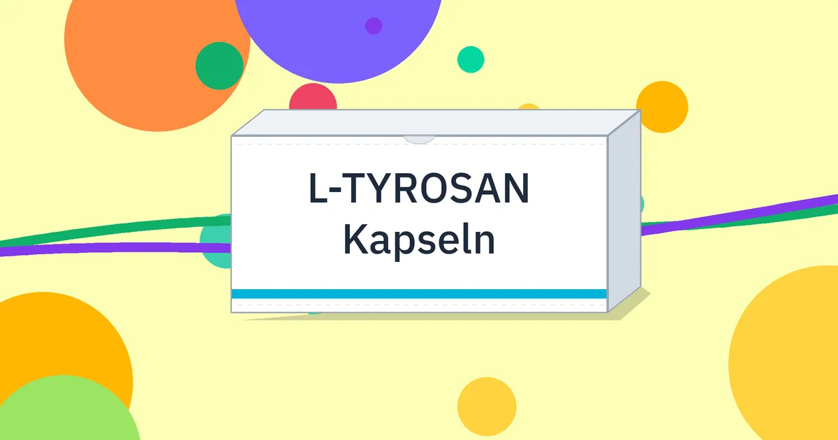 Symbolbild: Packung mit der Aufschrift L-TYROSAN Kapseln (PZN 18091983) – Verfügbarkeit und Bezug in Apotheken in Frankfurt am Main