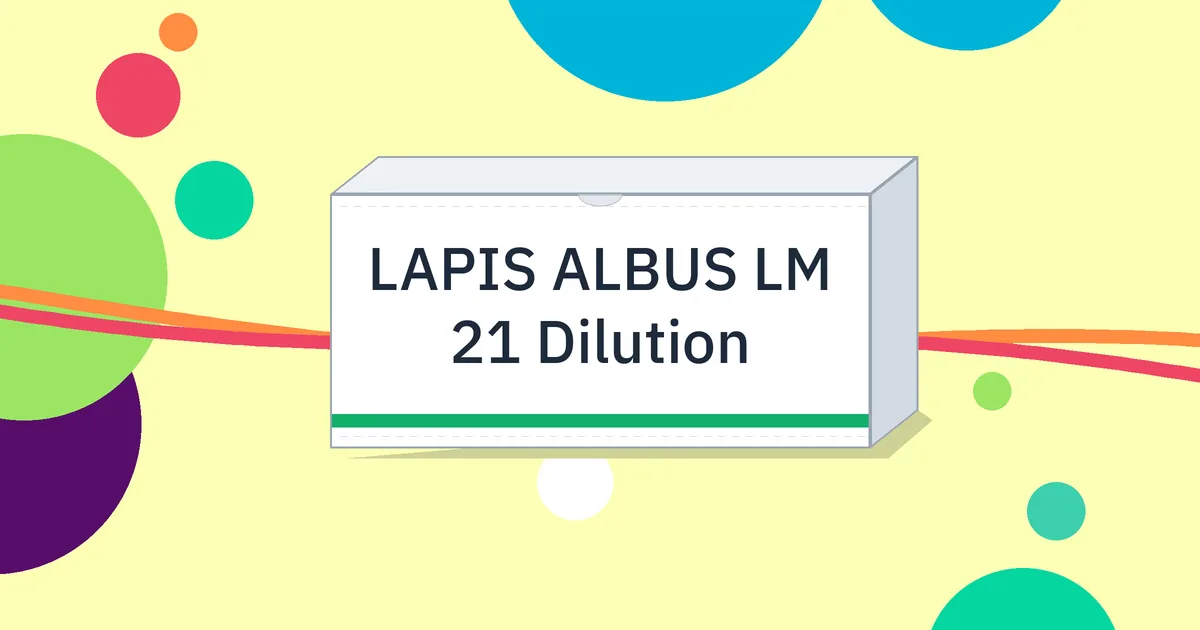 Symbolbild: Packung mit der Aufschrift LAPIS ALBUS LM 21 Dilution (PZN 13523248) – Verfügbarkeit und Bezug in Apotheken in Frankfurt am Main