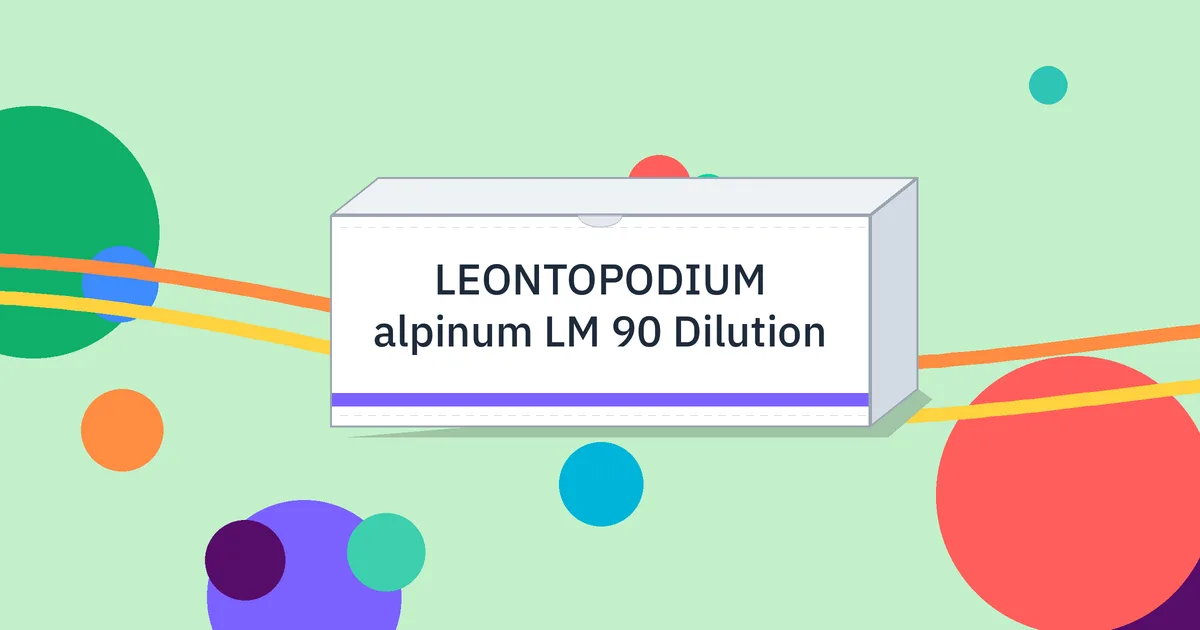 Symbolbild: Packung mit der Aufschrift LEONTOPODIUM alpinum LM 90 Dilution (PZN 13525709) – Verfügbarkeit und Bezug in Apotheken in Frankfurt am Main