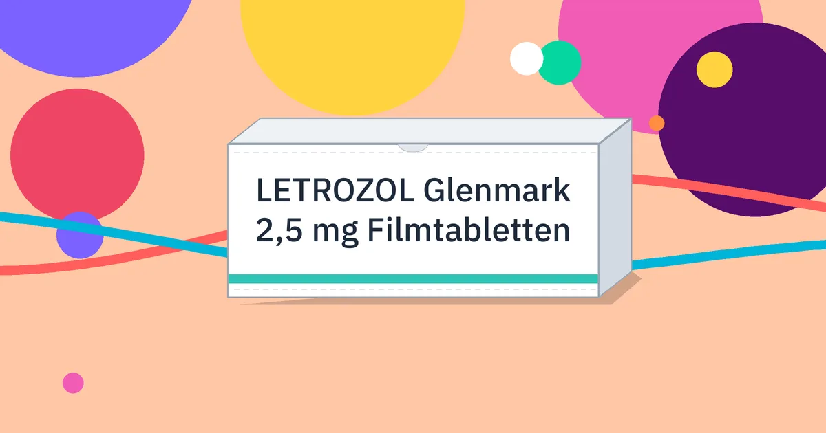 Symbolbild: Packung mit der Aufschrift LETROZOL Glenmark 2,5 mg Filmtabletten (PZN 11564711) – Verfügbarkeit und Bezug in Apotheken in Frankfurt am Main