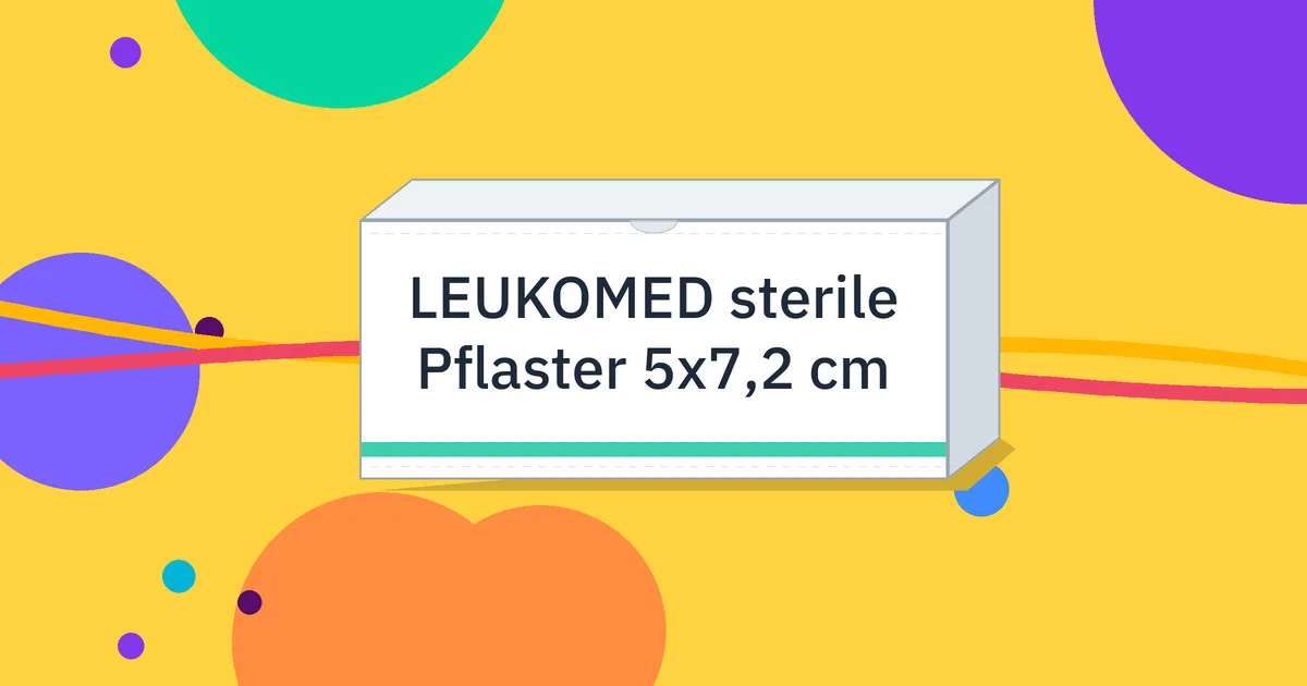 Symbolbild: Packung mit der Aufschrift LEUKOMED sterile Pflaster 5x7,2 cm (PZN 12657113) – Verfügbarkeit und Bezug in Apotheken in Frankfurt am Main