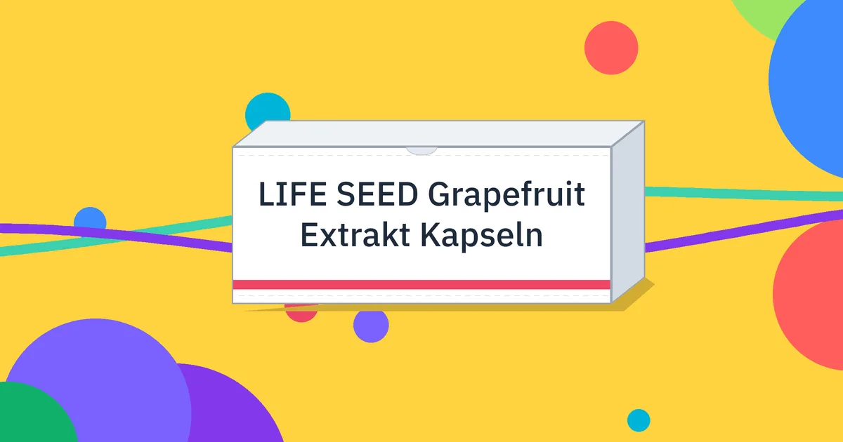 Symbolbild: Packung mit der Aufschrift LIFE SEED Grapefruit Extrakt Kapseln (PZN 00693173) – Verfügbarkeit und Bezug in Apotheken in Frankfurt am Main