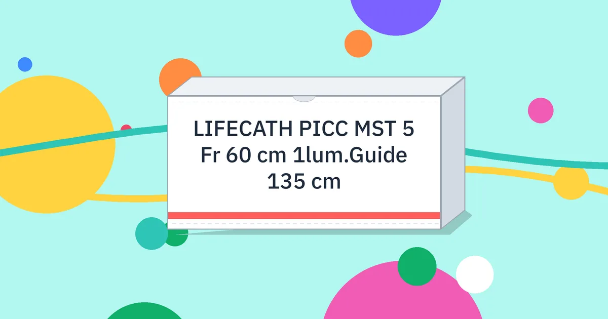 Symbolbild: Packung mit der Aufschrift LIFECATH PICC MST 5 Fr 60 cm 1lum.Guide 135 cm (PZN 16167475) – Verfügbarkeit und Bezug in Apotheken in Frankfurt am Main