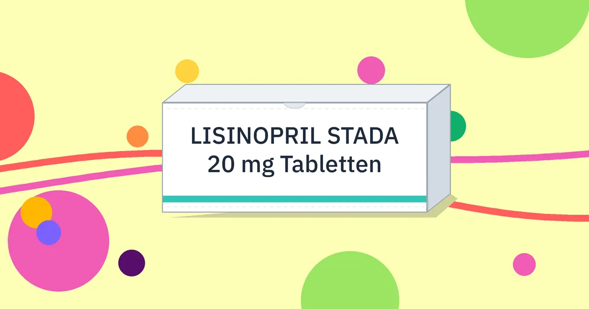 Symbolbild: Packung mit der Aufschrift LISINOPRIL STADA 20 mg Tabletten (PZN 00570499) – Verfügbarkeit und Bezug in Apotheken in Frankfurt am Main
