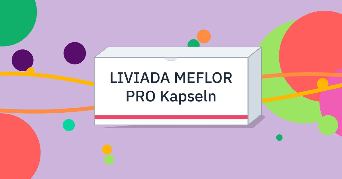 Symbolbild: Packung mit der Aufschrift LIVIADA MEFLOR PRO Kapseln (PZN 20003727) – Verfügbarkeit und Bezug in Apotheken in Frankfurt am Main