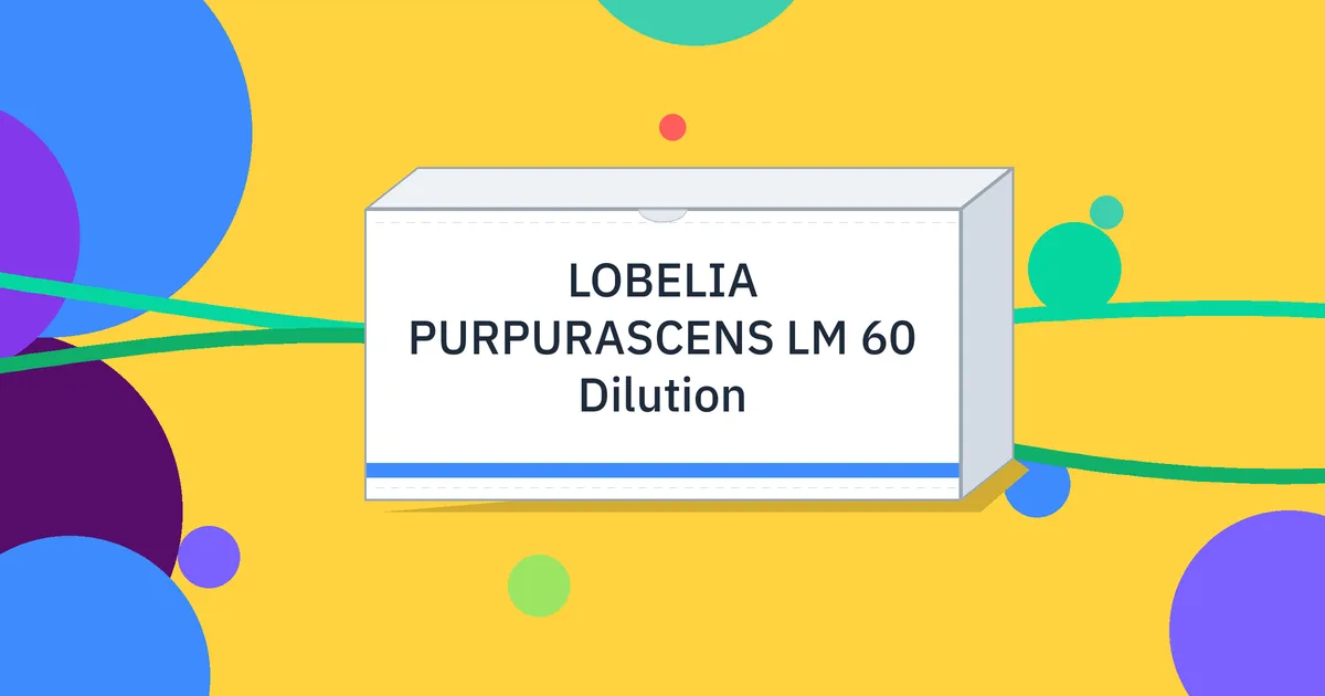 Symbolbild: Packung mit der Aufschrift LOBELIA PURPURASCENS LM 60 Dilution (PZN 13534565) – Verfügbarkeit und Bezug in Apotheken in Frankfurt am Main