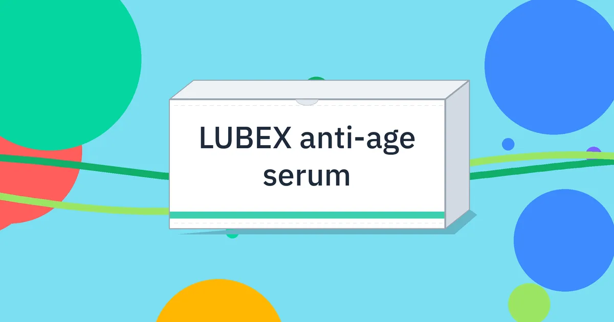 Symbolbild: Packung mit der Aufschrift LUBEX anti-age serum (PZN 16156856) – Verfügbarkeit und Bezug in Apotheken in Frankfurt am Main