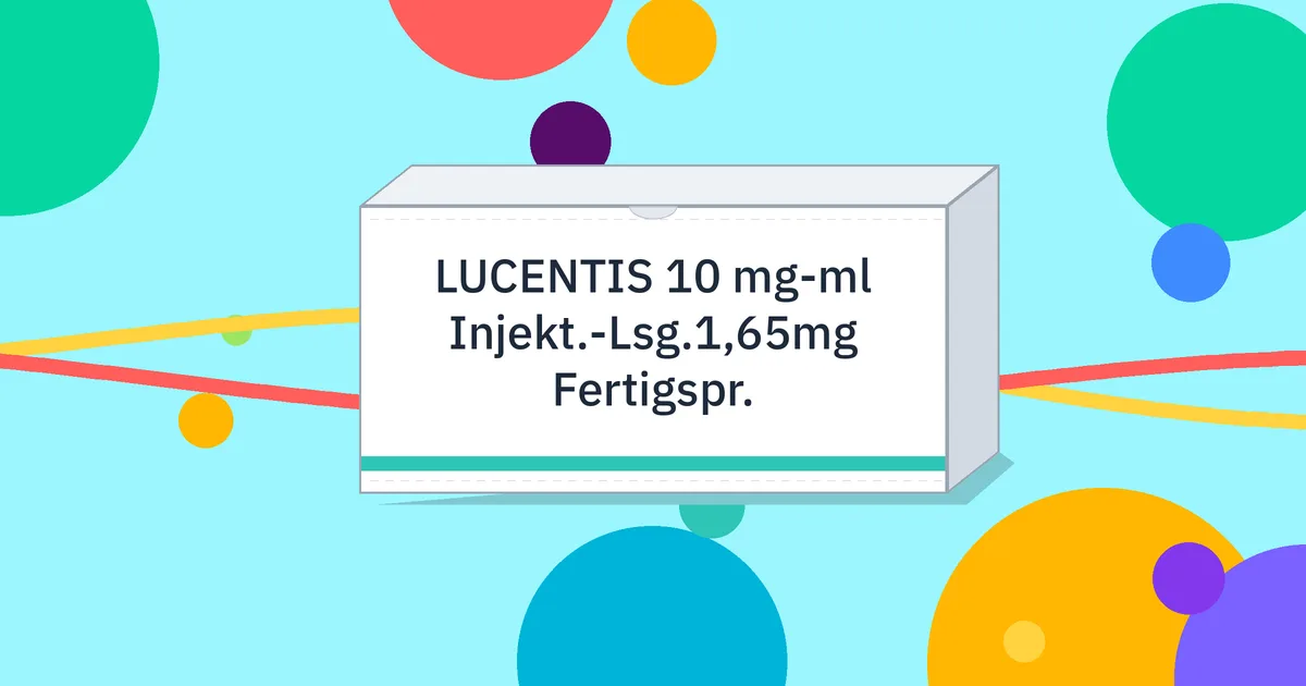 Symbolbild: Packung mit der Aufschrift LUCENTIS 10 mg-ml Injekt.-Lsg.1,65mg Fertigspr. (PZN 13593177) – Verfügbarkeit und Bezug in Apotheken in Frankfurt am Main